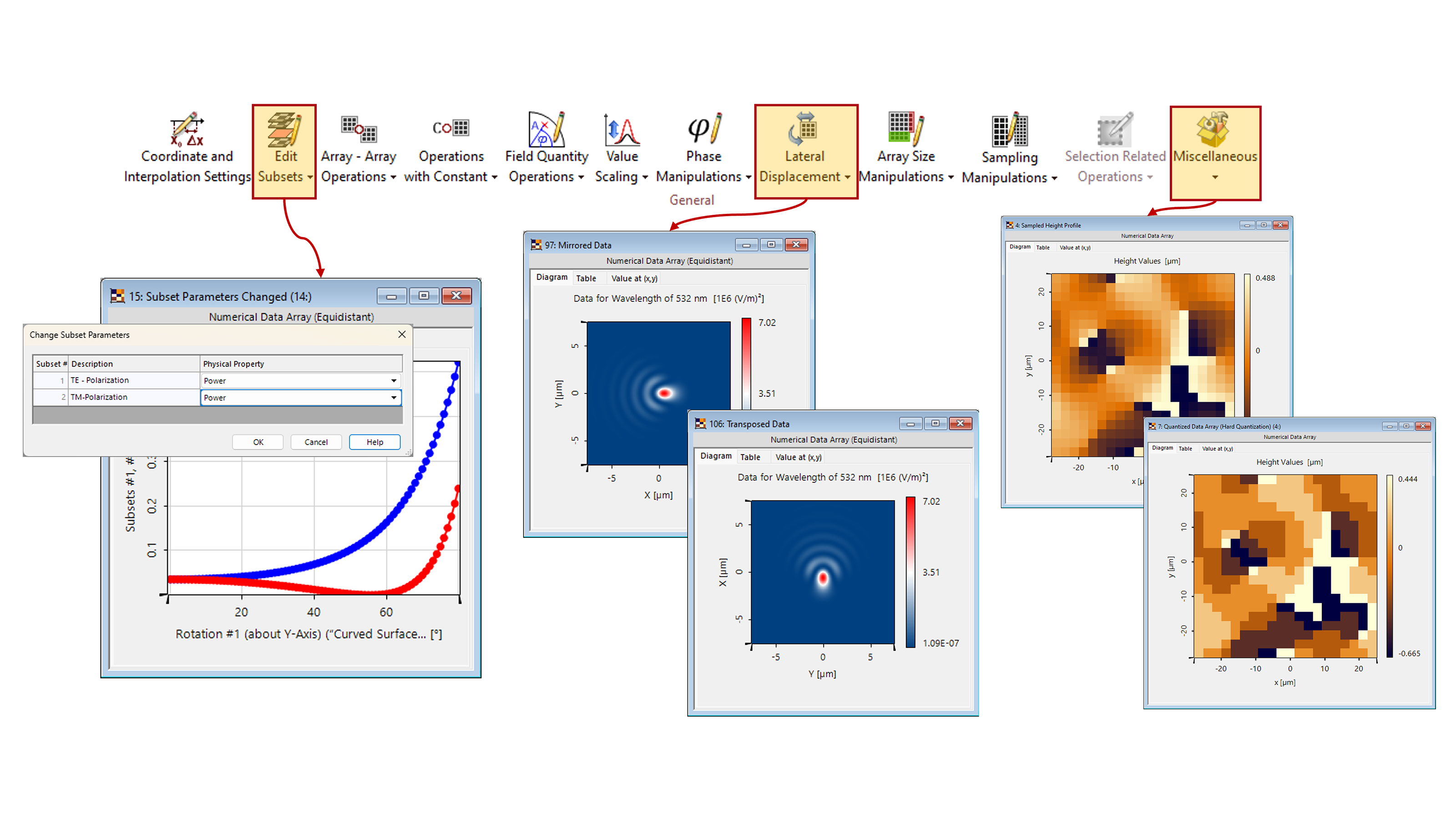 General Manipulation Tools for Data Arrays