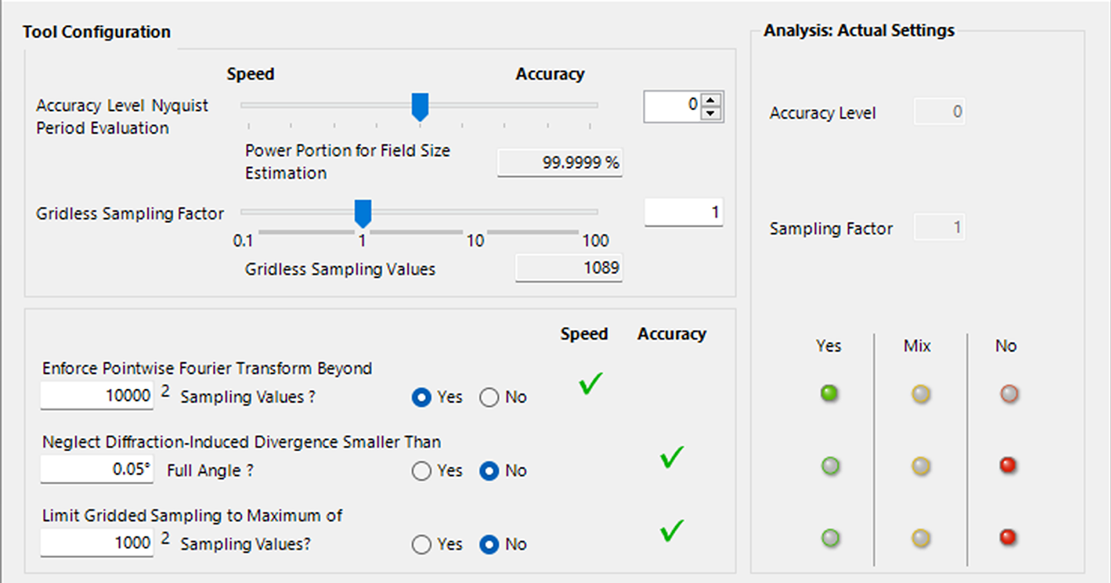 Profile Editing Tool: Speed vs. Accuracy