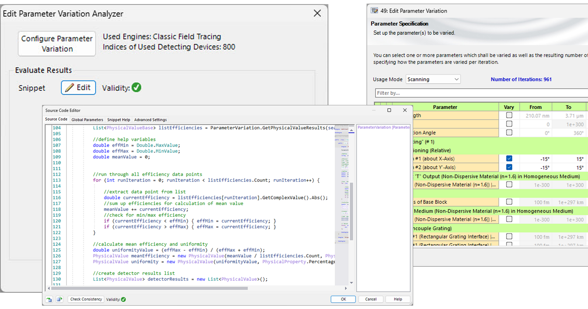 Parameter Variation Analyzer | Optical Design Software