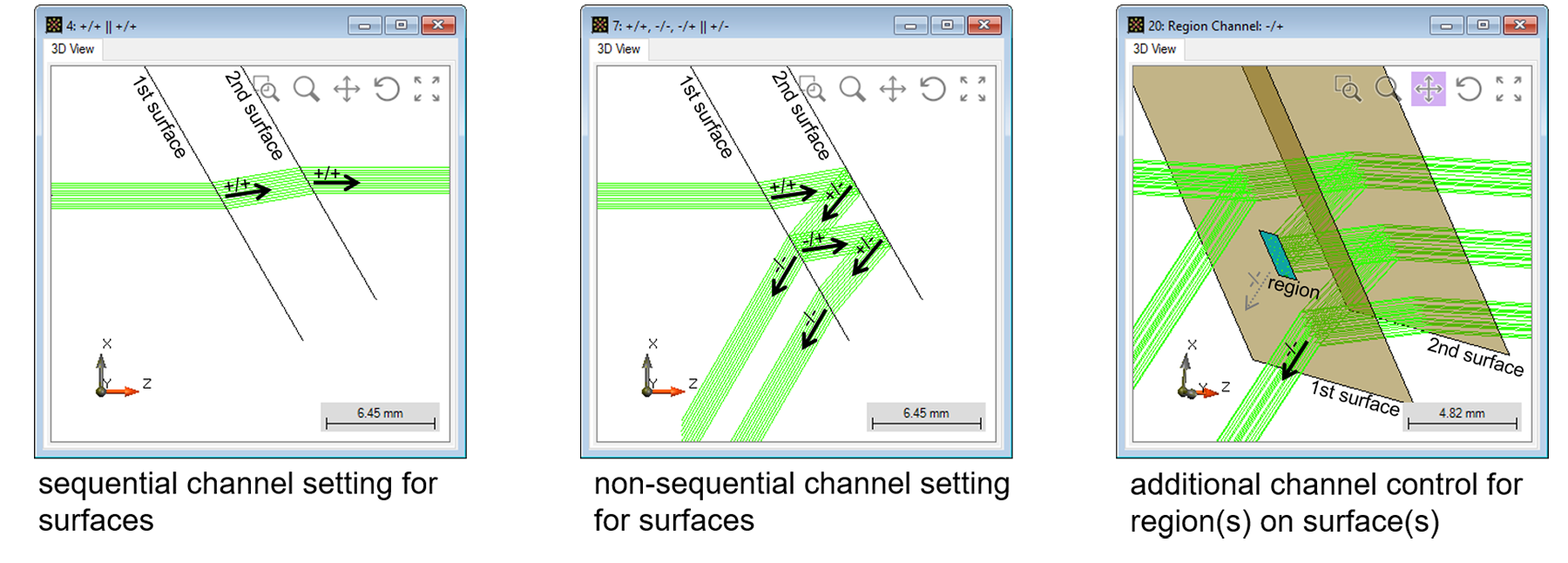 Channel Settings for Non-Sequential Tracing