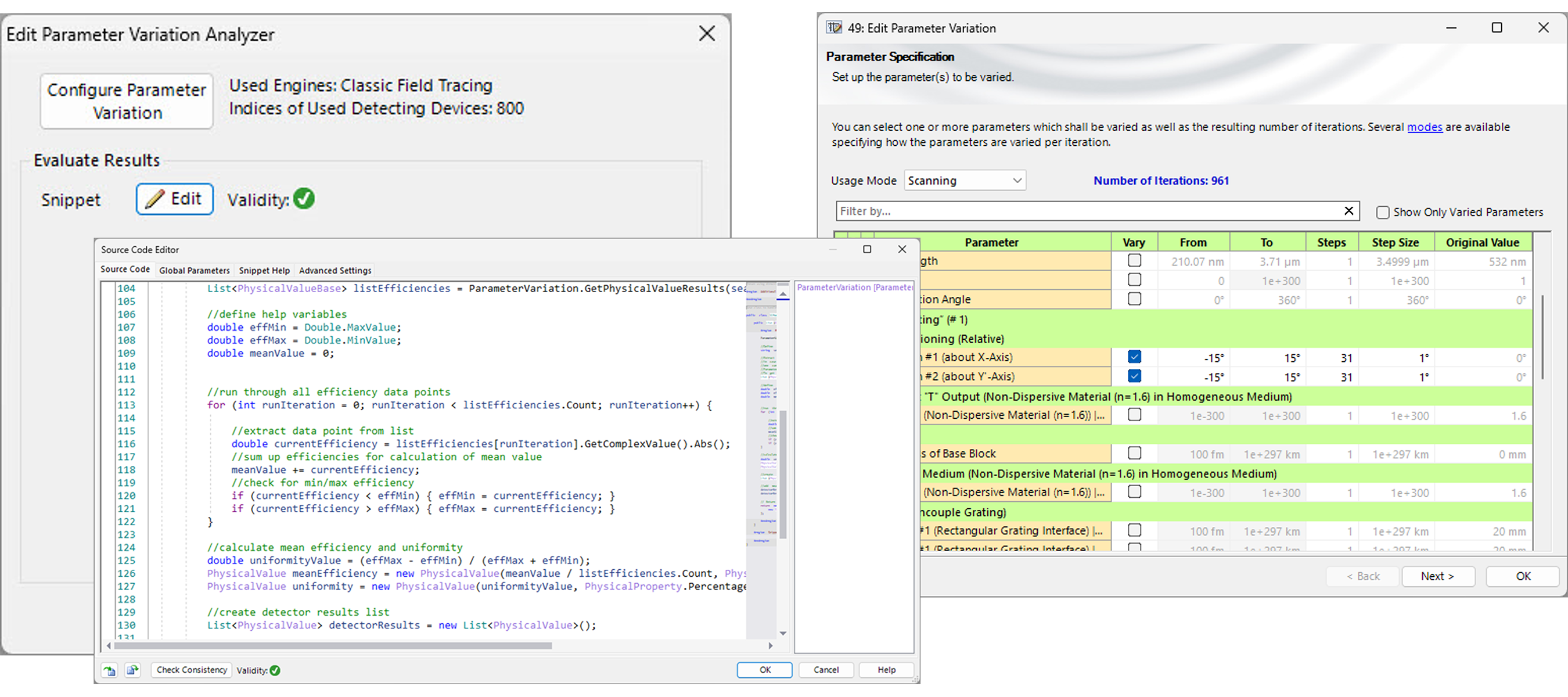 Parameter Variation Analyzer