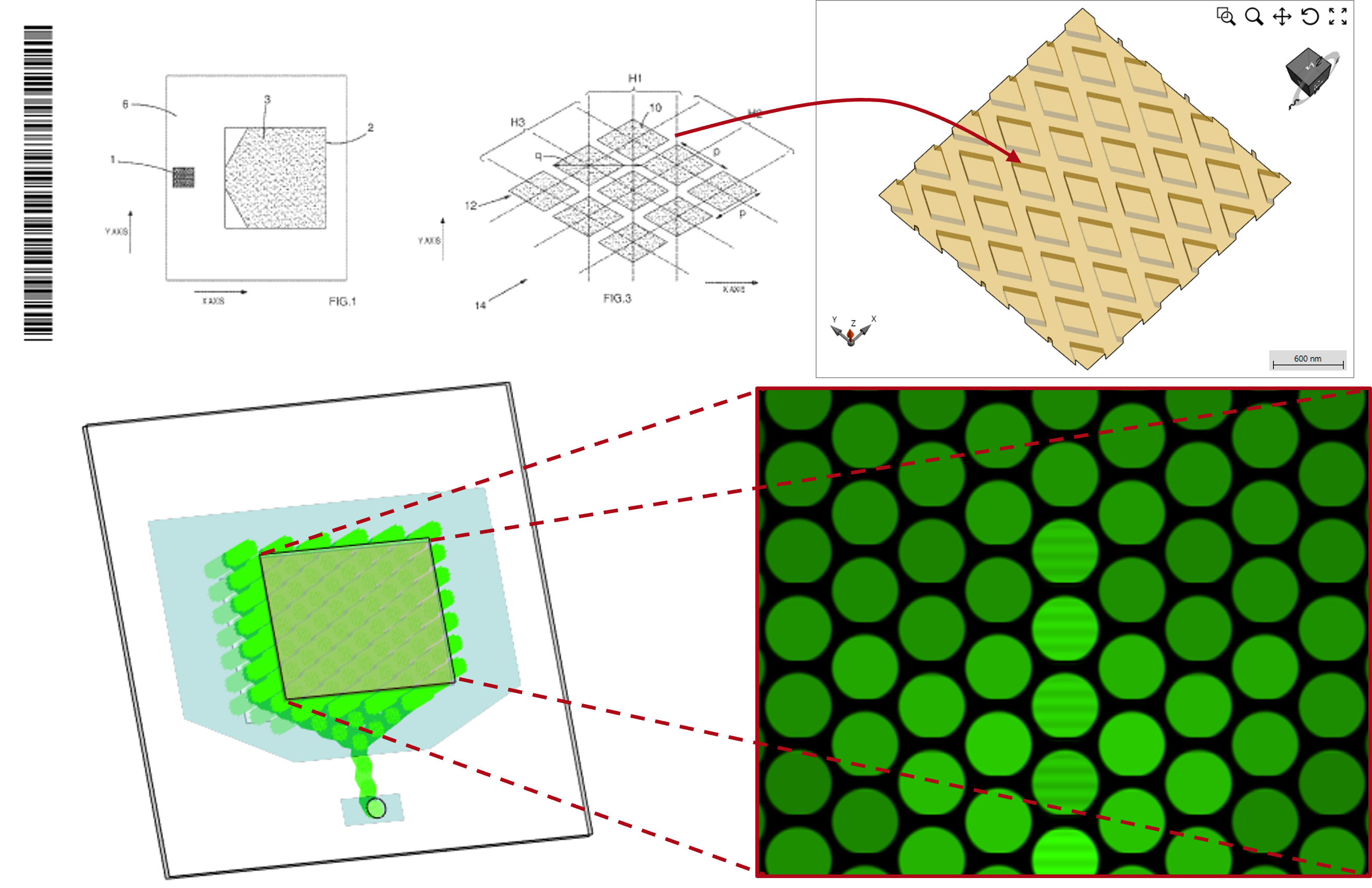 Lightguide with 2D-Periodic Grating Structures Patent by Wave Optics